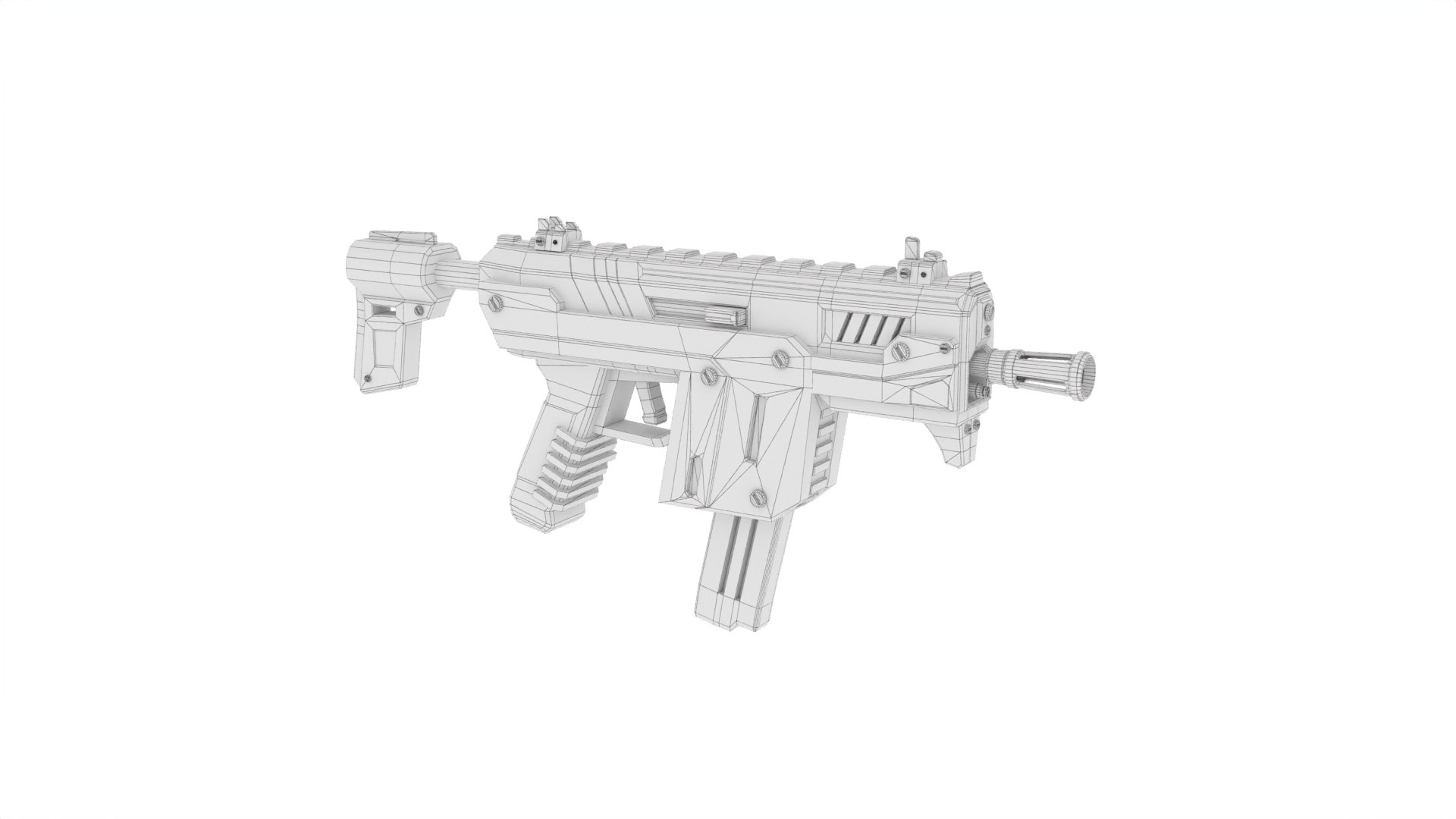 Uzi Gun Weapon 3D Model - TurboSquid 2273568