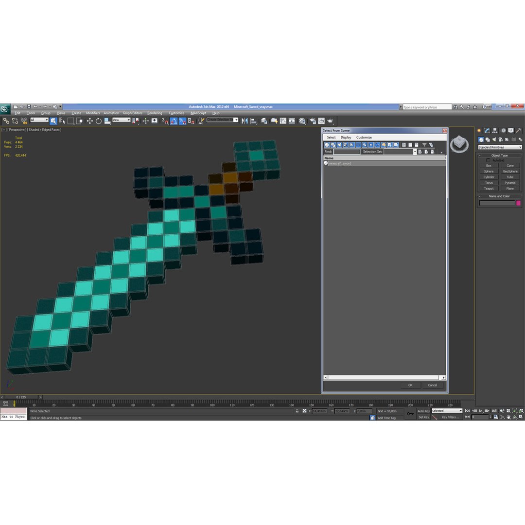 3d Minecraft Sword