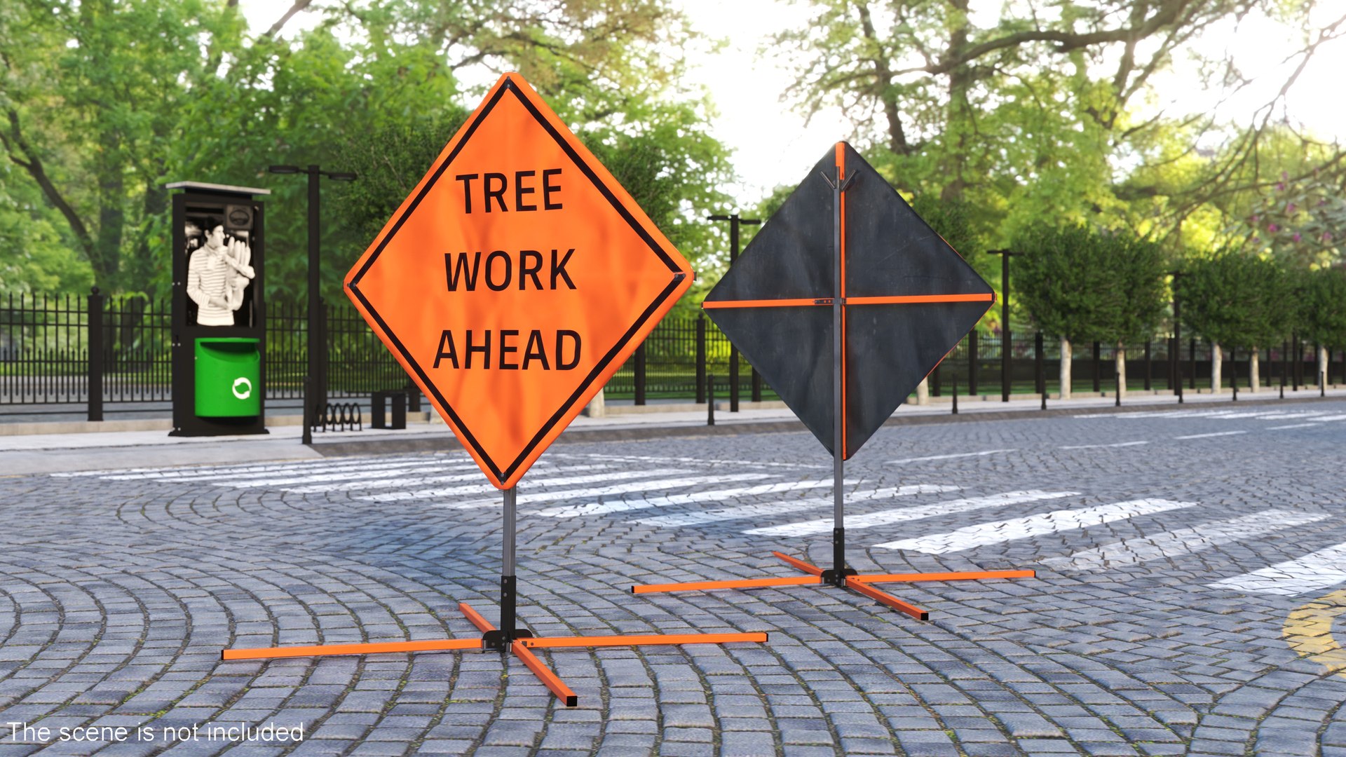 Tree Work Ahead Traffic Control Sign 3D Model - TurboSquid 2007457