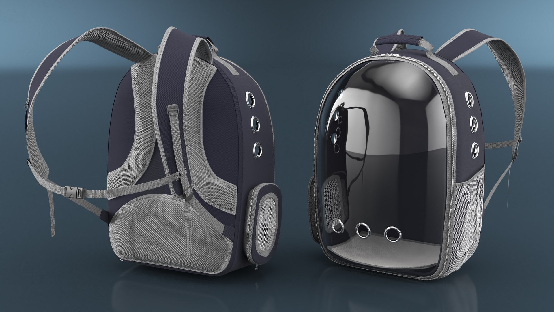 3D Pet Carrier Backpack Dressed Blue - TurboSquid 2330087