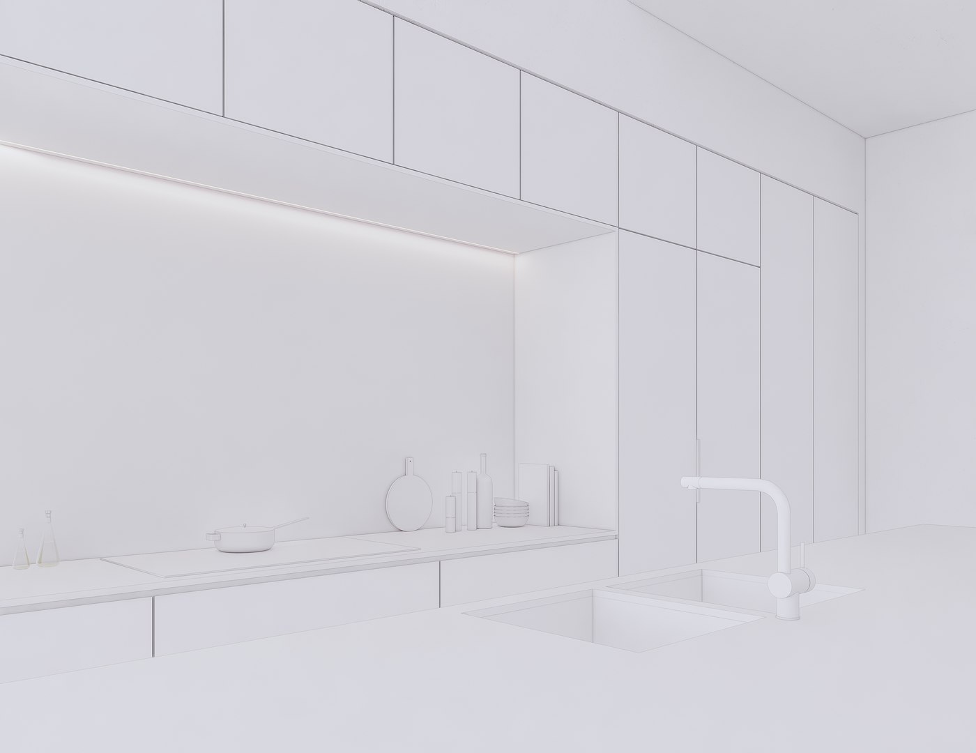 3D Modern Kitchen Created In Revit 12 - TurboSquid 1978916
