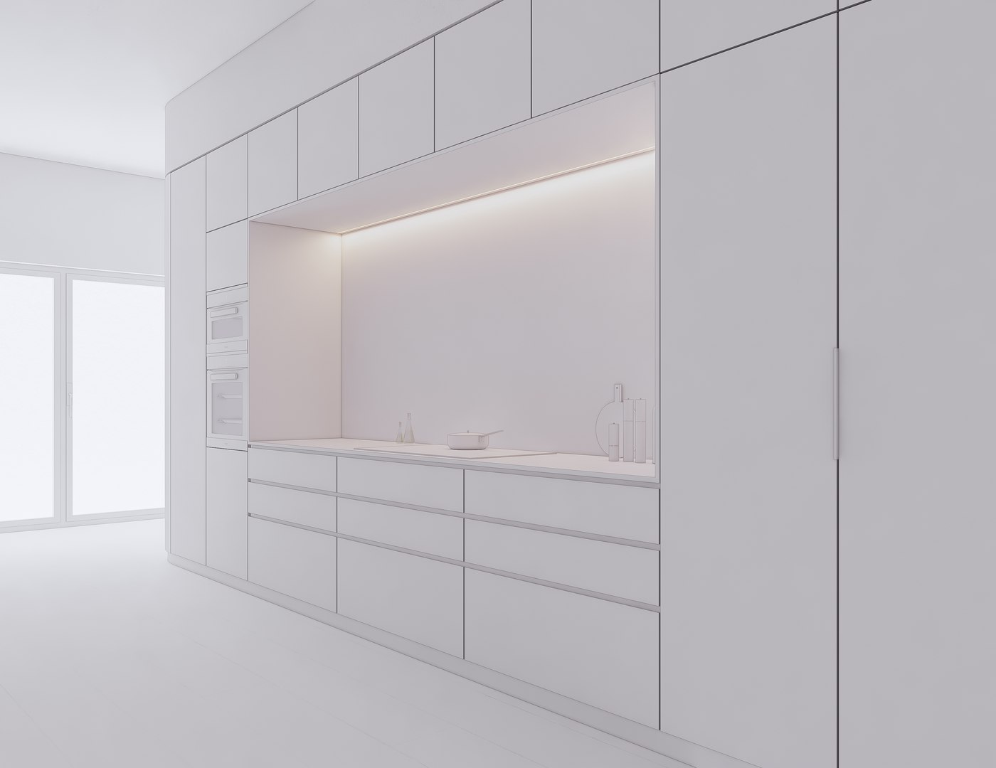 3D Modern Kitchen Created In Revit 12 - TurboSquid 1978916