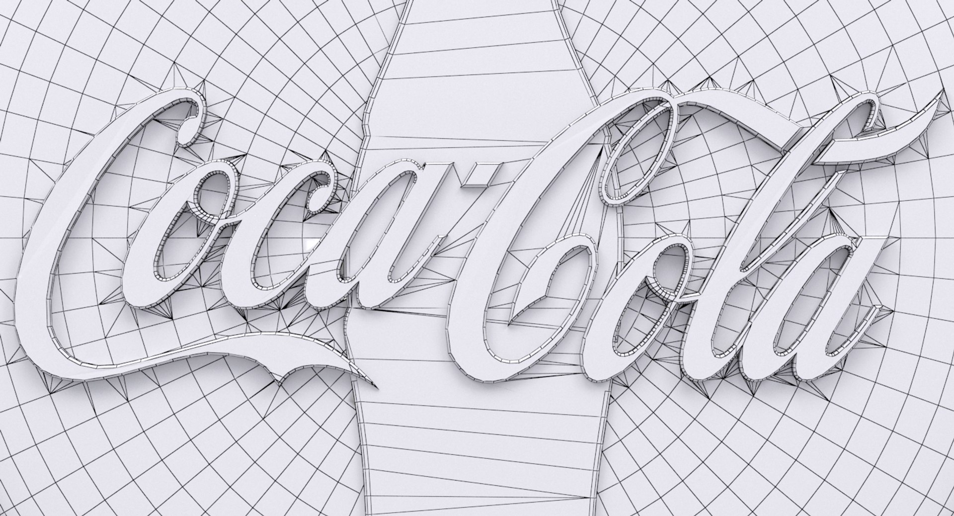 coca-cola vintage wall sign 3d max
