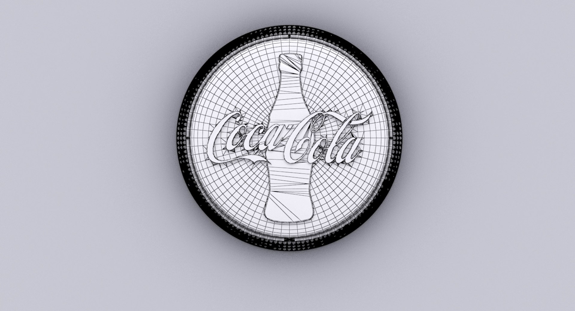 coca-cola vintage wall sign 3d max