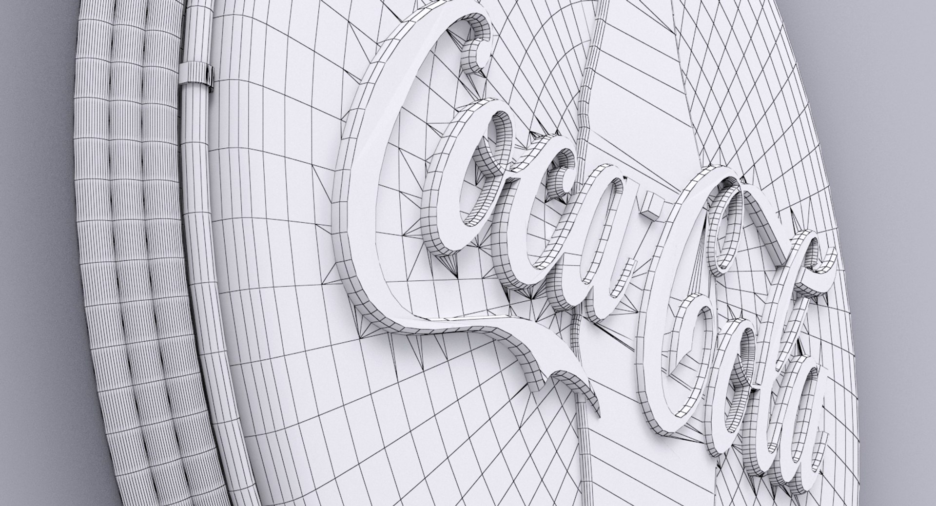 coca-cola vintage wall sign 3d max