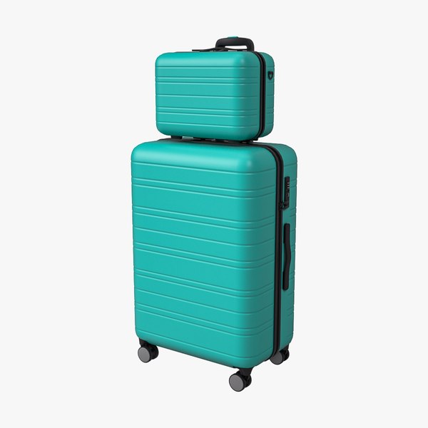 Hardside Luggage Suitcase Set 3D model - TurboSquid 1842348