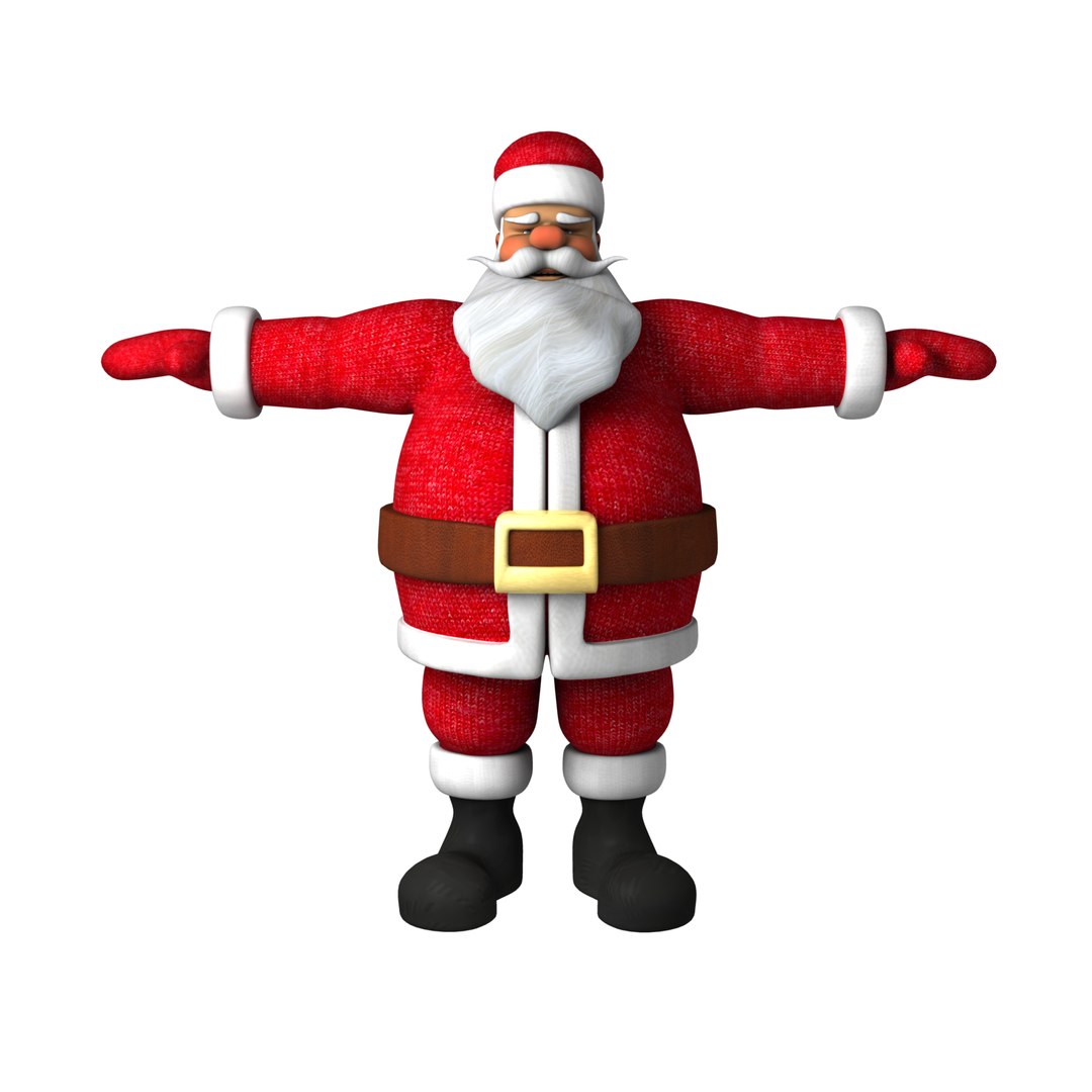 3d Model Santa Rigged