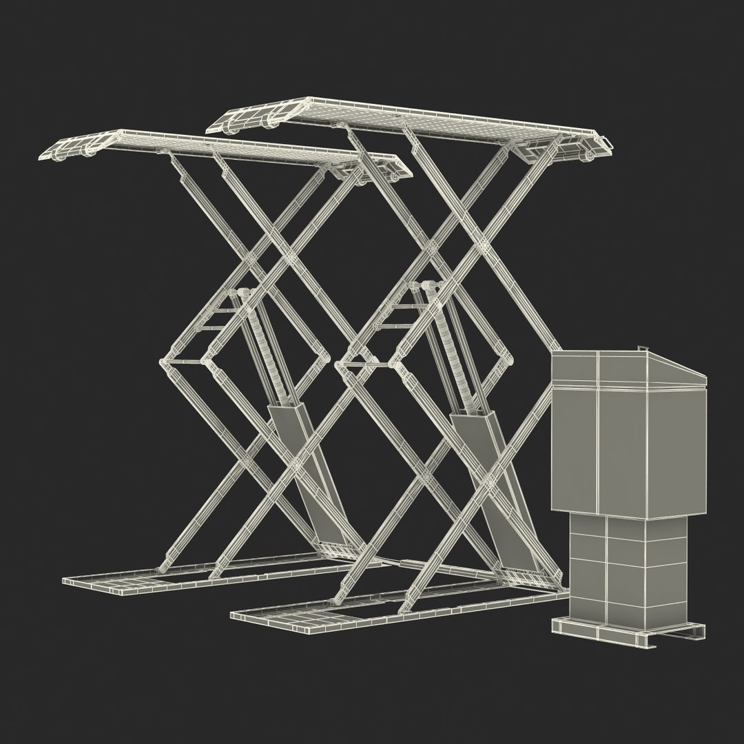 3d model automotive scissor lift generic