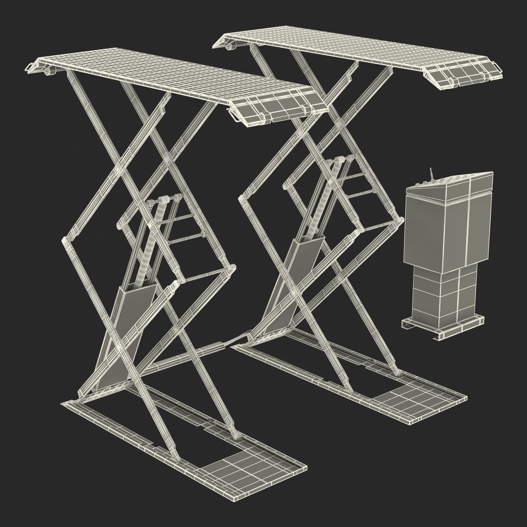 3d model automotive scissor lift generic