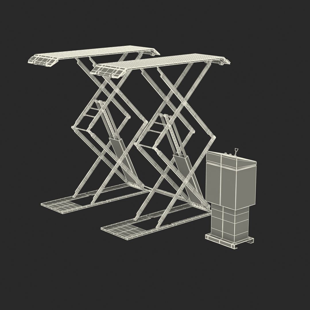 3d Model Automotive Scissor Lift Generic