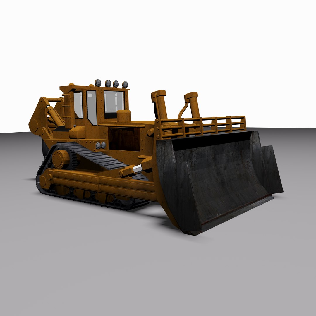 3d Bulldozer Industrial Model