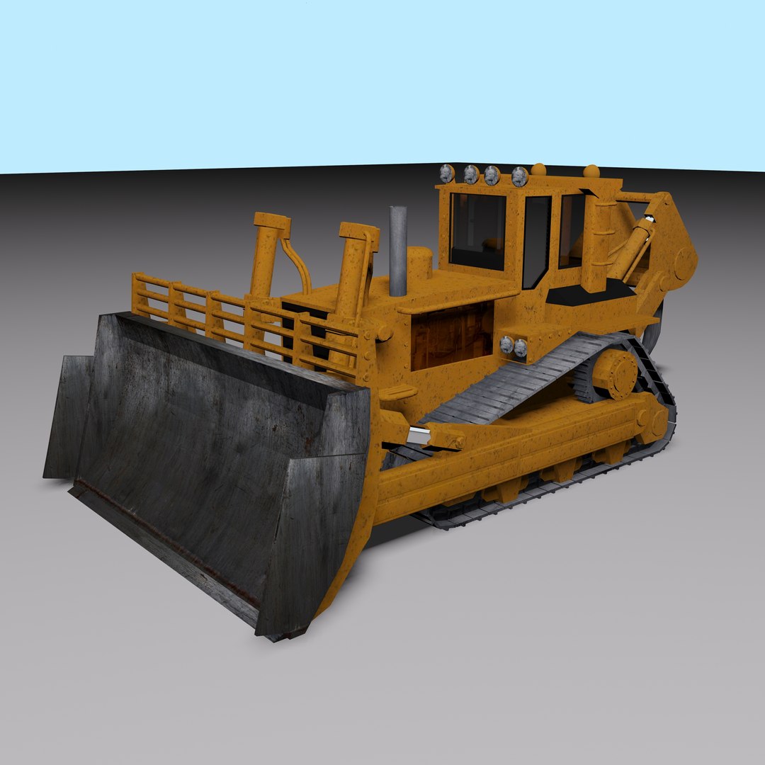 3d Bulldozer Industrial Model