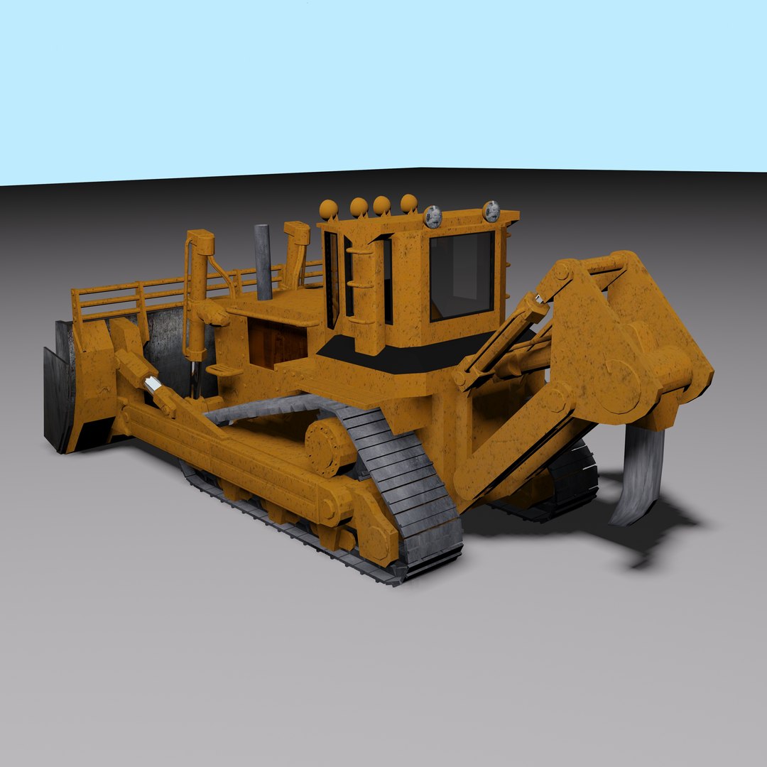 3d Bulldozer Industrial Model