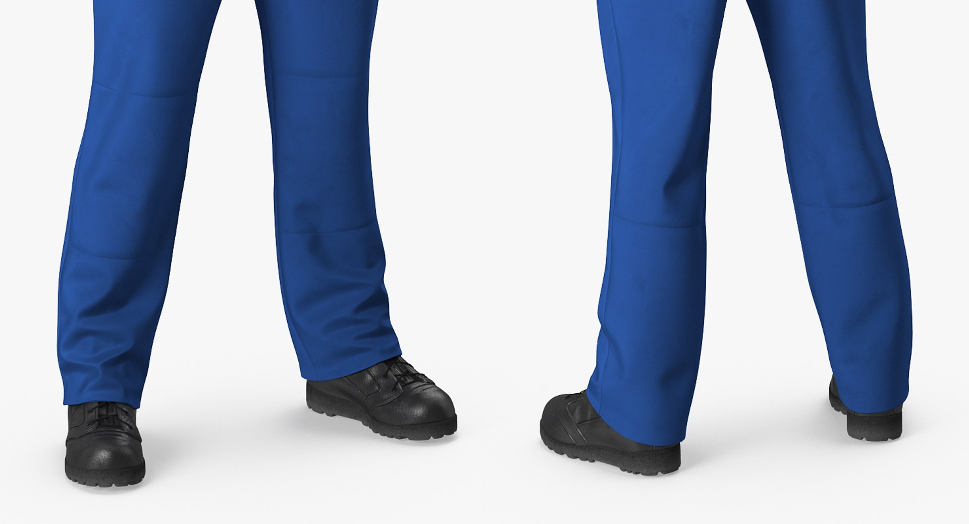 construction worker blue overalls 3d max
