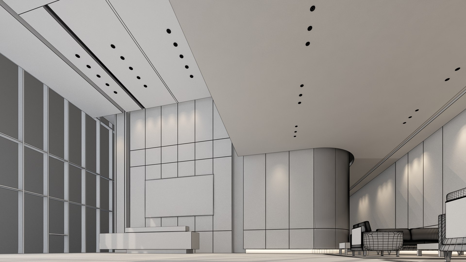 3D Model Lobby Reception 03 - TurboSquid 1749227