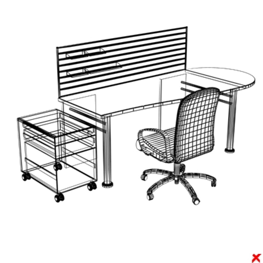 3d Model Office Table