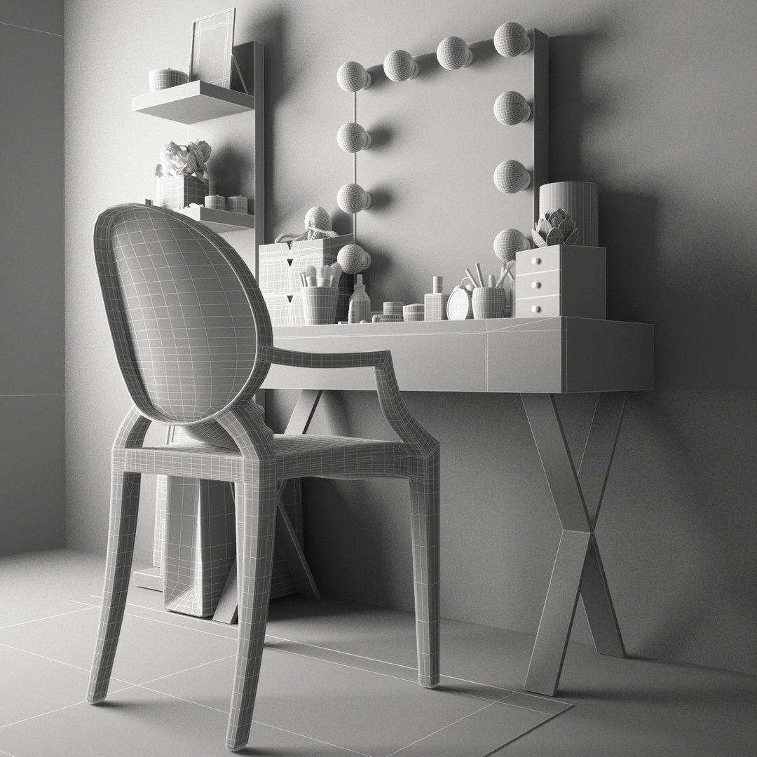 3D model dressing table - TurboSquid 1269103