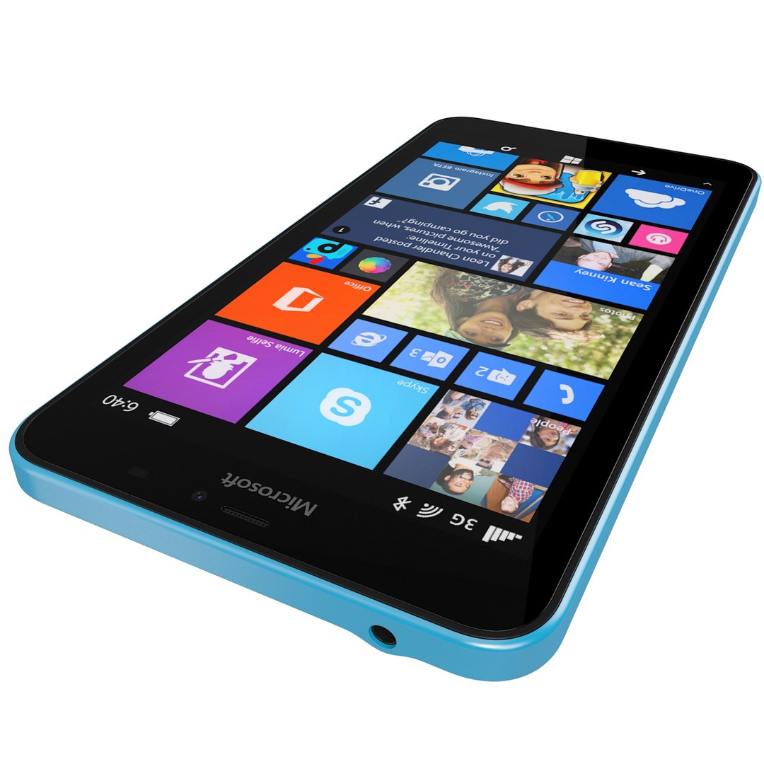 3d model microsoft lumia 640 xl