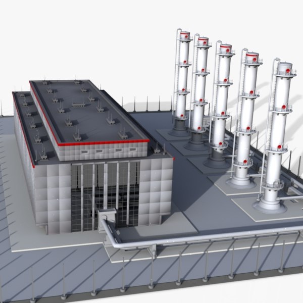 factory plant 3d 3ds
