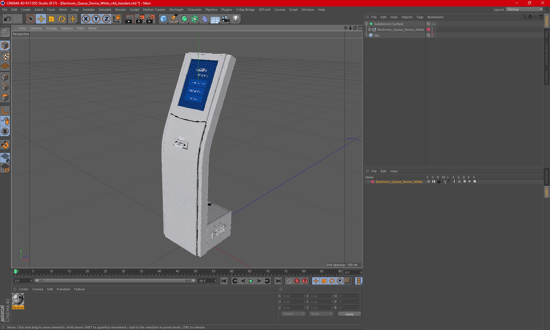 3D Electronic Queue Device White - TurboSquid 2270336