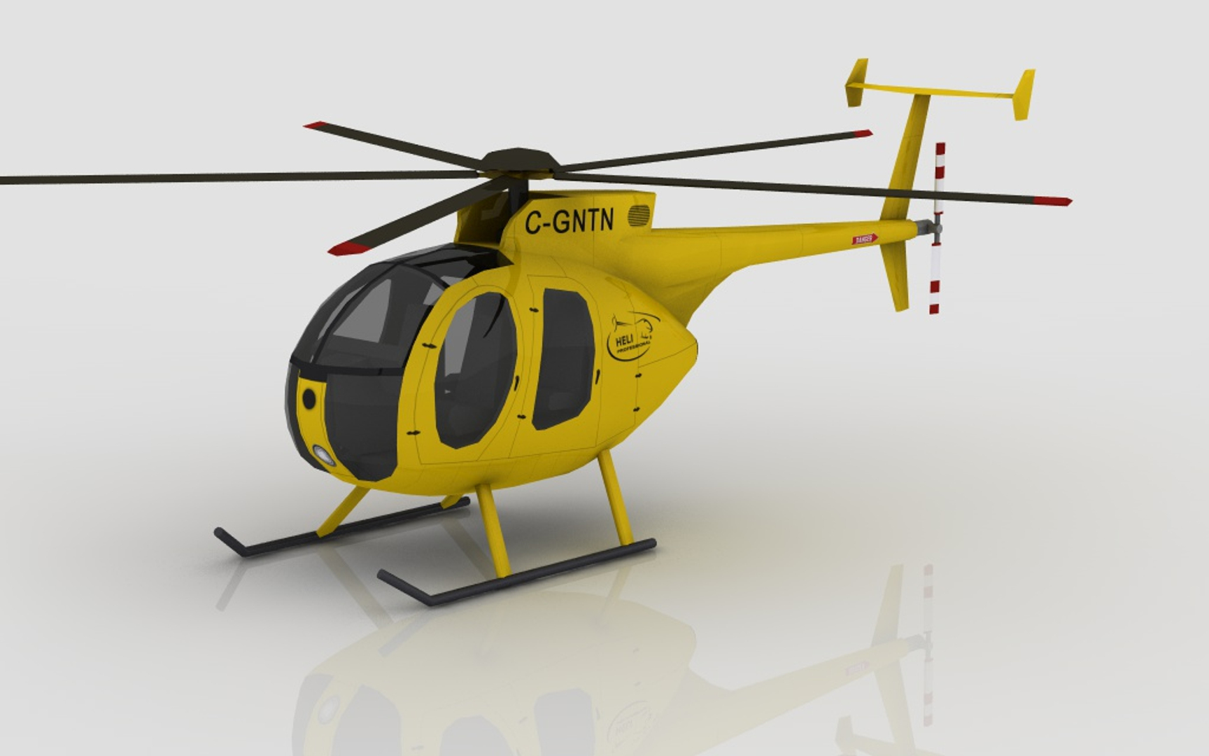Helicopter Md-500 3d C4d