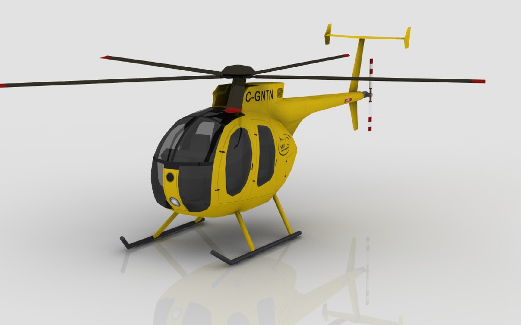 Helicopter Md-500 3d C4d