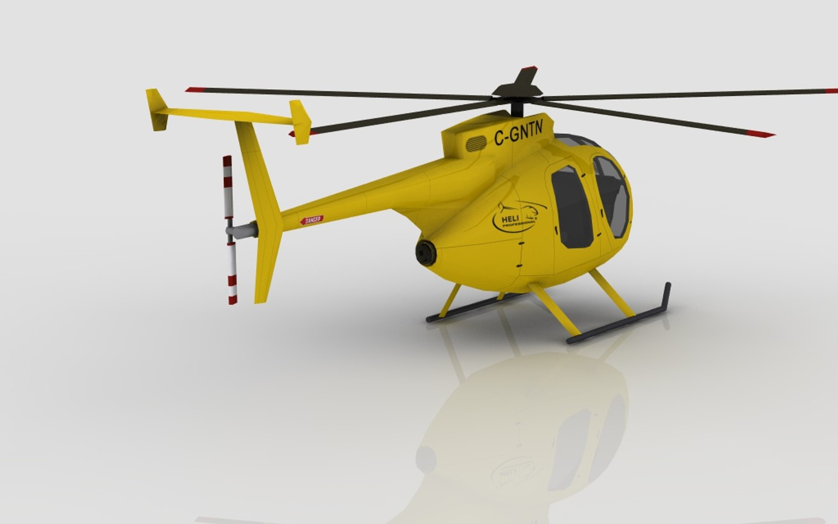 Helicopter Md-500 3d C4d