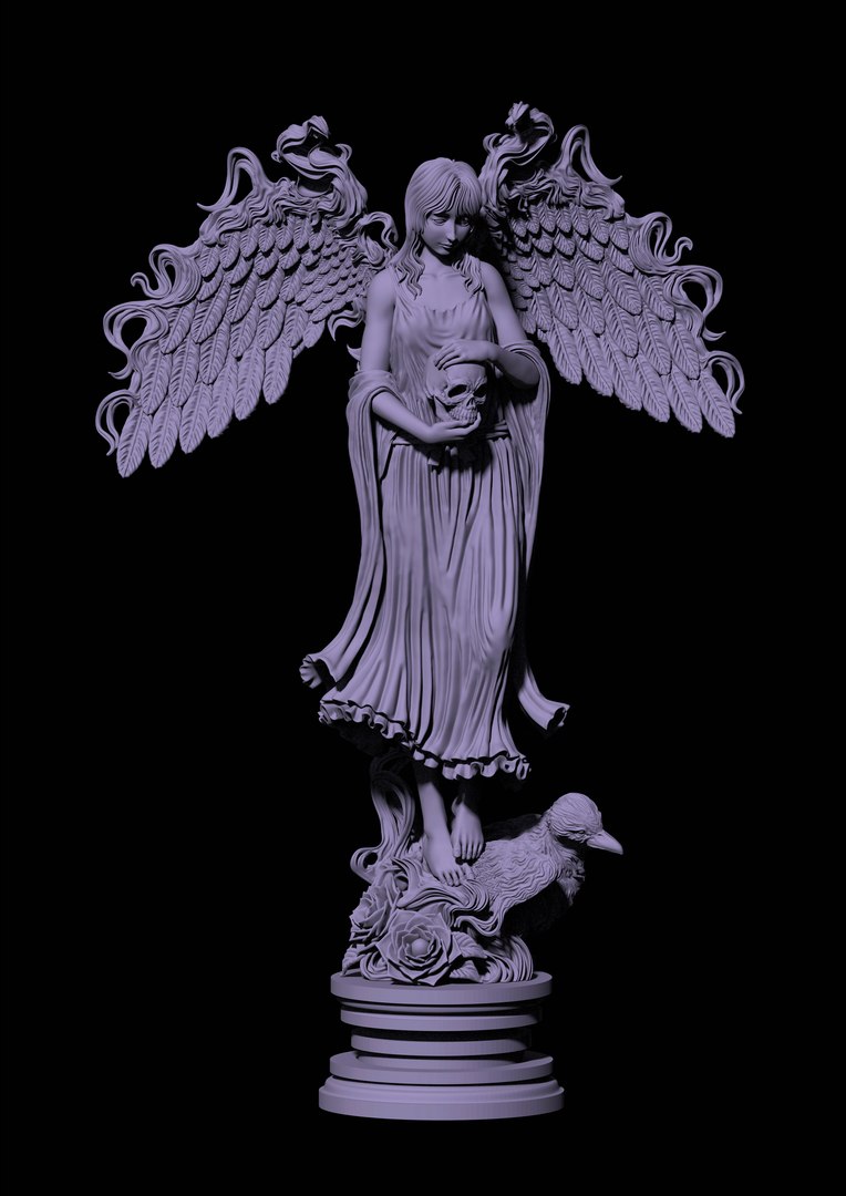 3D Game Assets 3D Printed Models Angel Figures 3D Model - TurboSquid ...