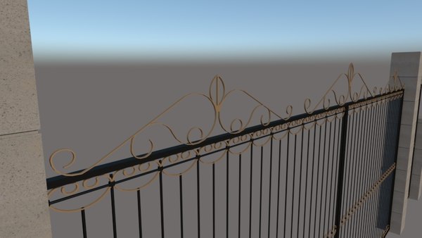3D metal fence model - TurboSquid 1581387