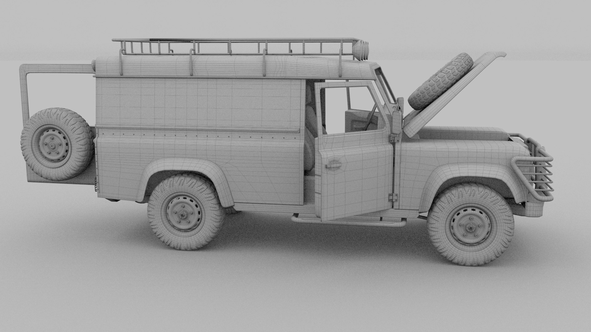 3d model land rover defender 110
