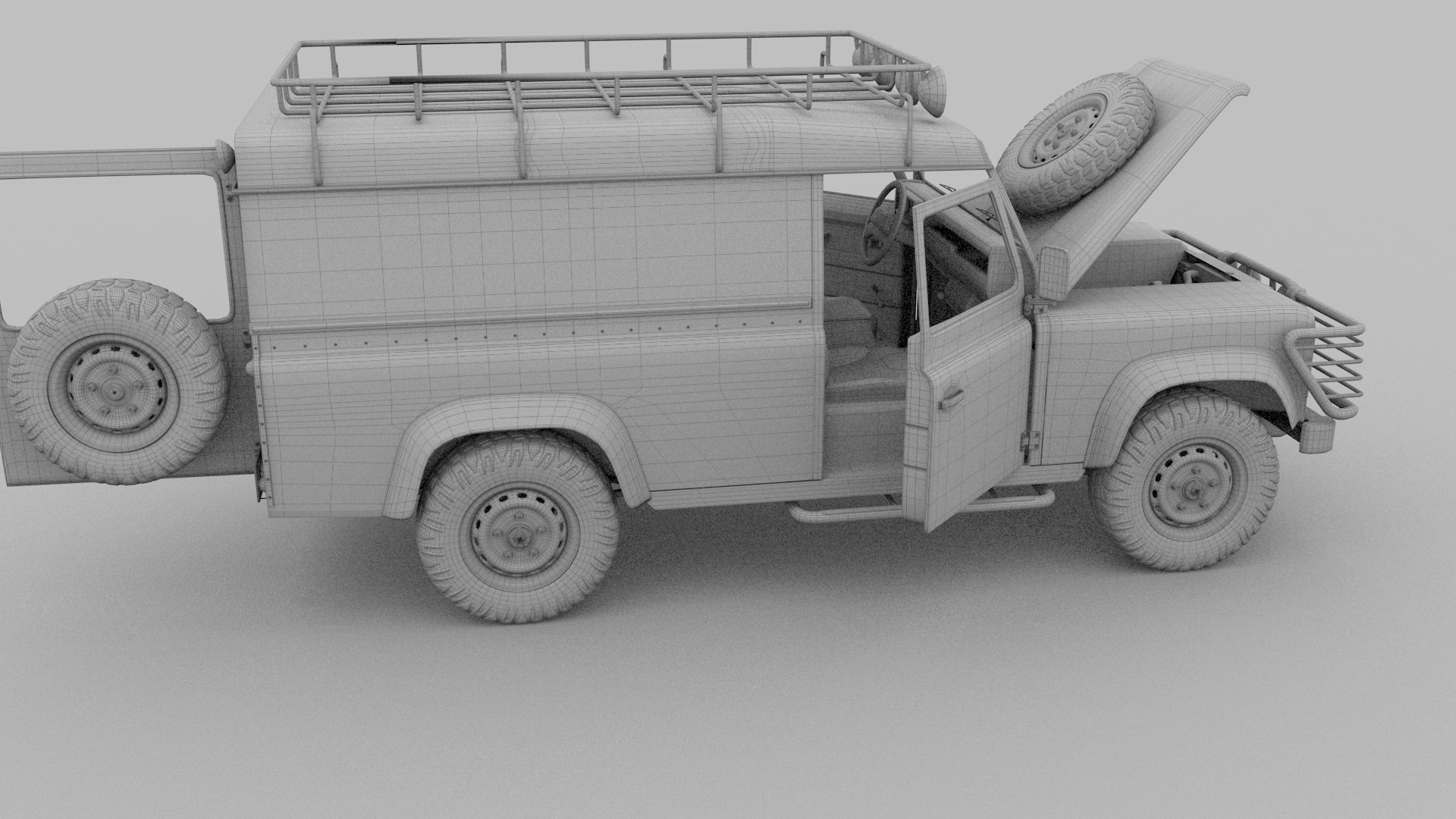 3d model land rover defender 110