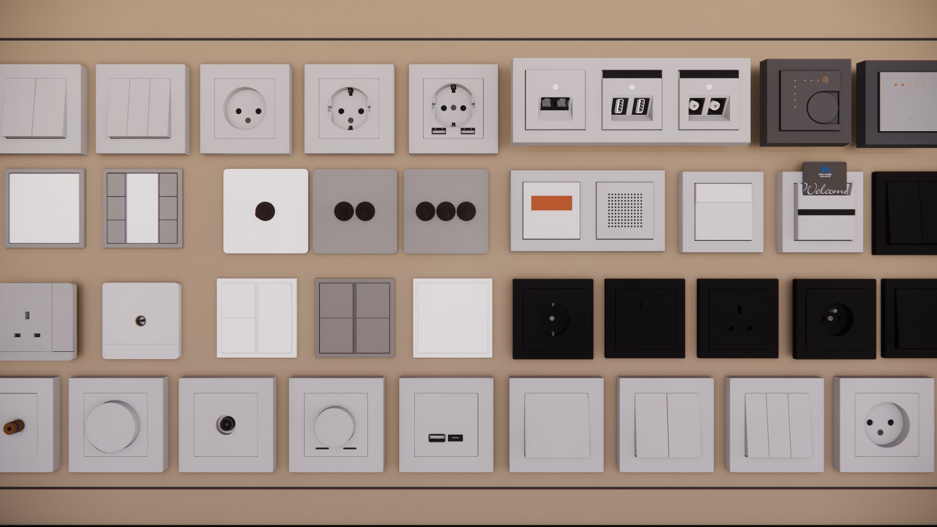 3D Switch And Outlet Collection-A5 - TurboSquid 2382280