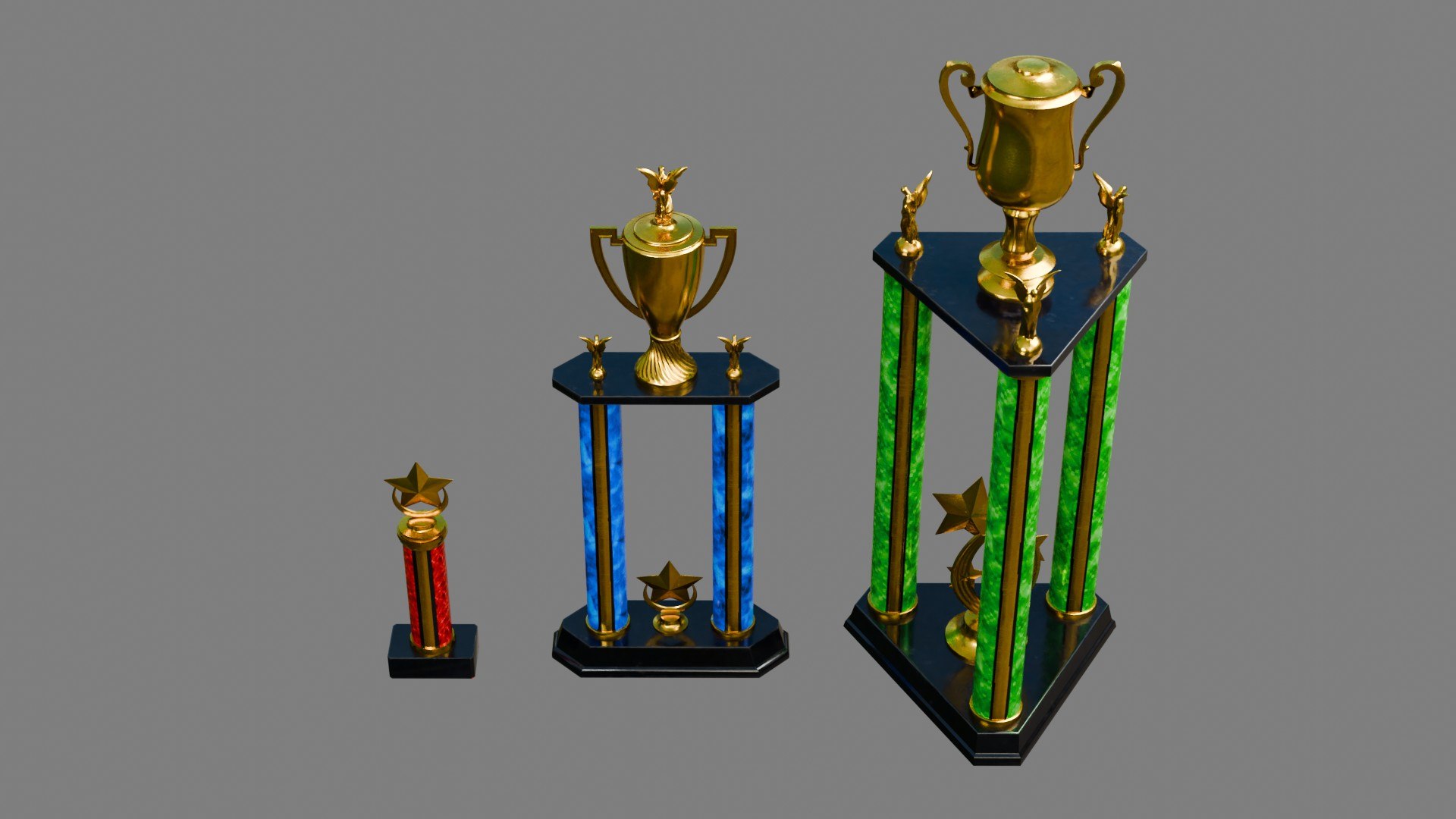 3D Column Trophies - TurboSquid 2410299