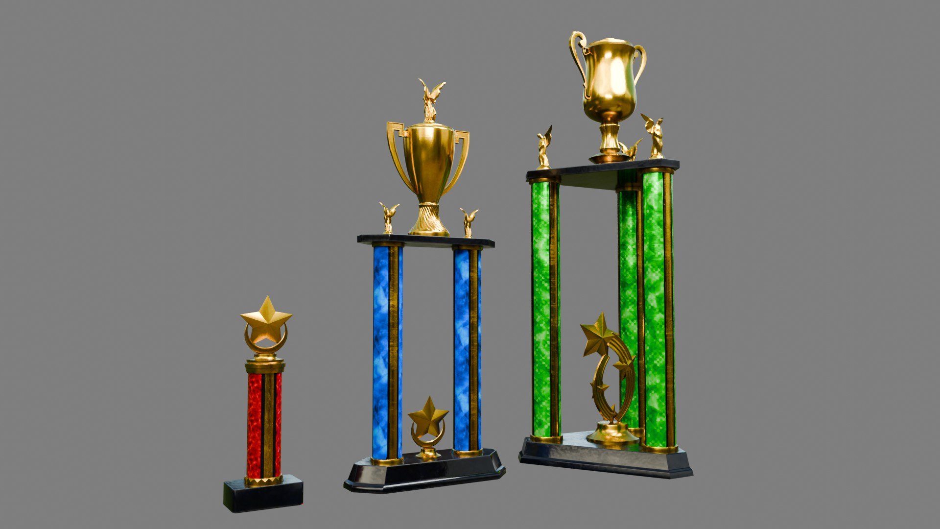3D Column Trophies - TurboSquid 2410299