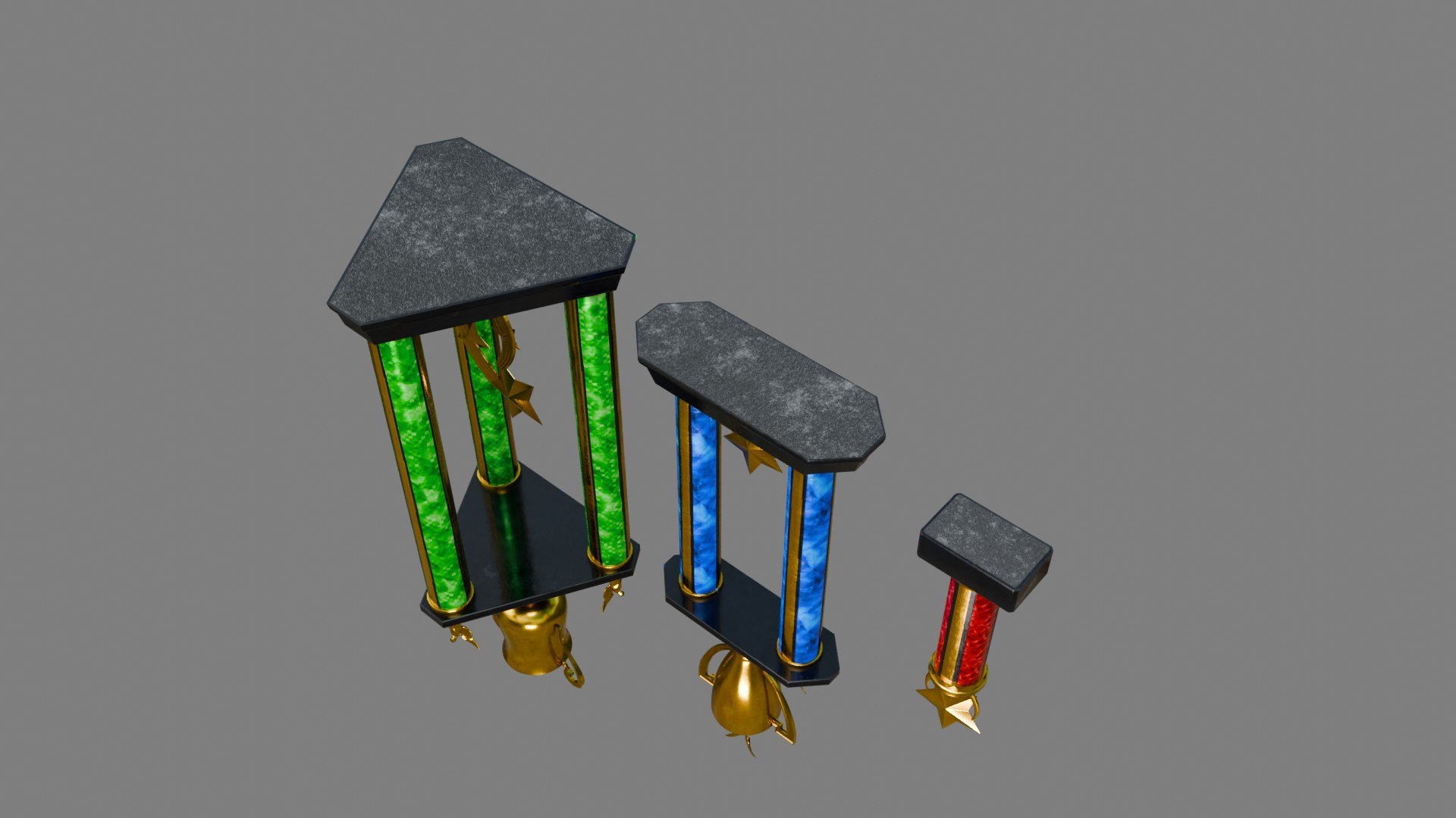 3D Column Trophies - TurboSquid 2410299