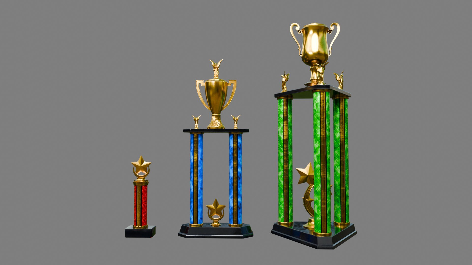 3D Column Trophies - TurboSquid 2410299