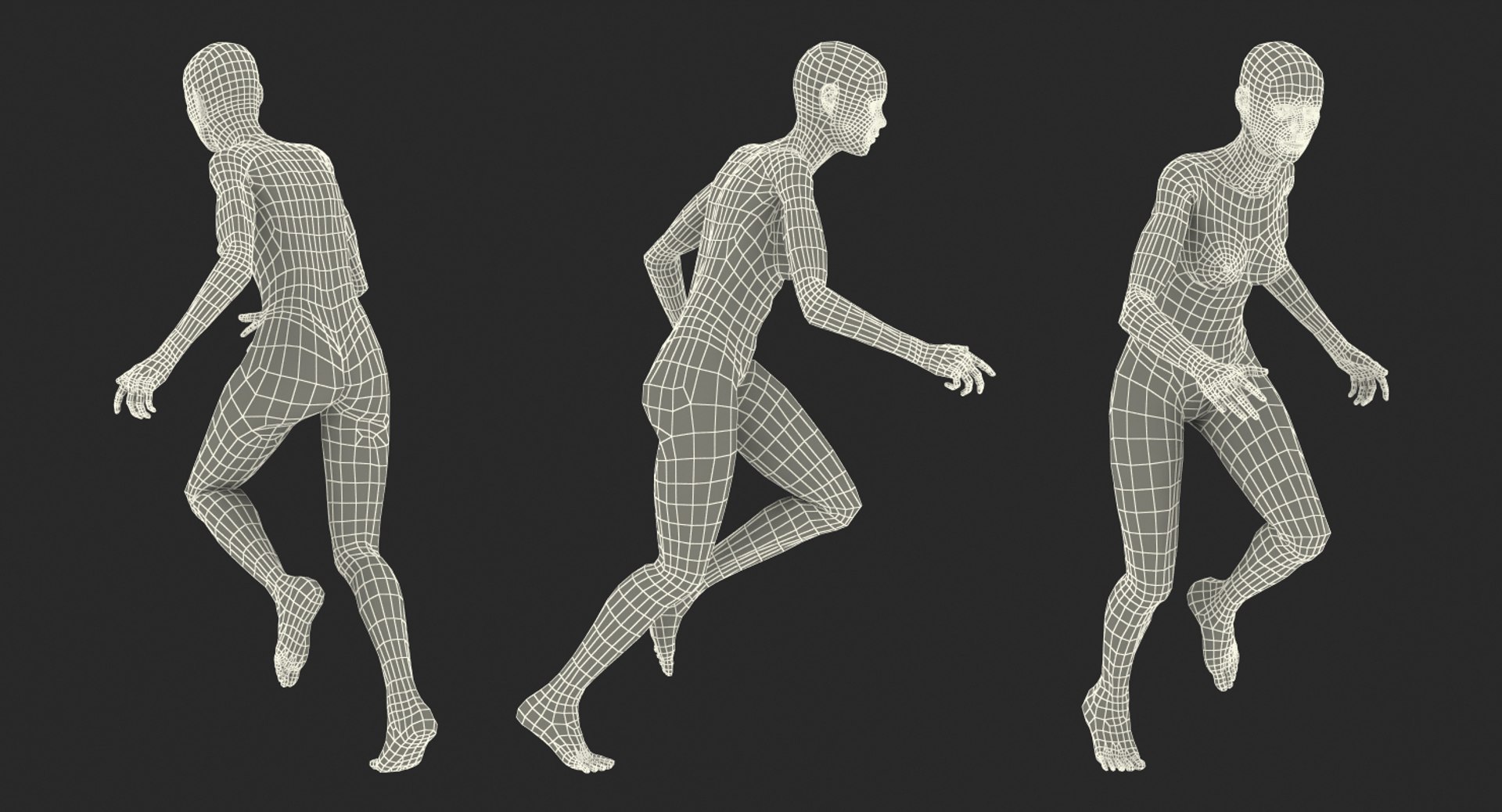 3D running woman muscular anatomy - TurboSquid 1251333