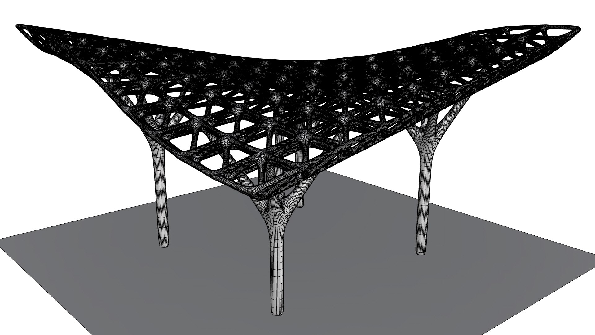 Wavy Truss Landscape Shed 3D Model - TurboSquid 2262026