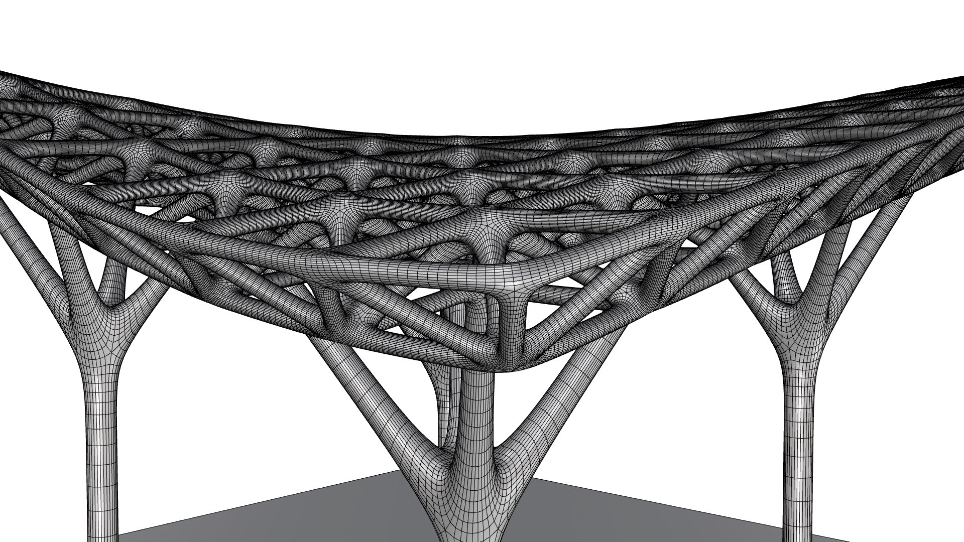 Wavy Truss Landscape Shed 3D Model - TurboSquid 2262026