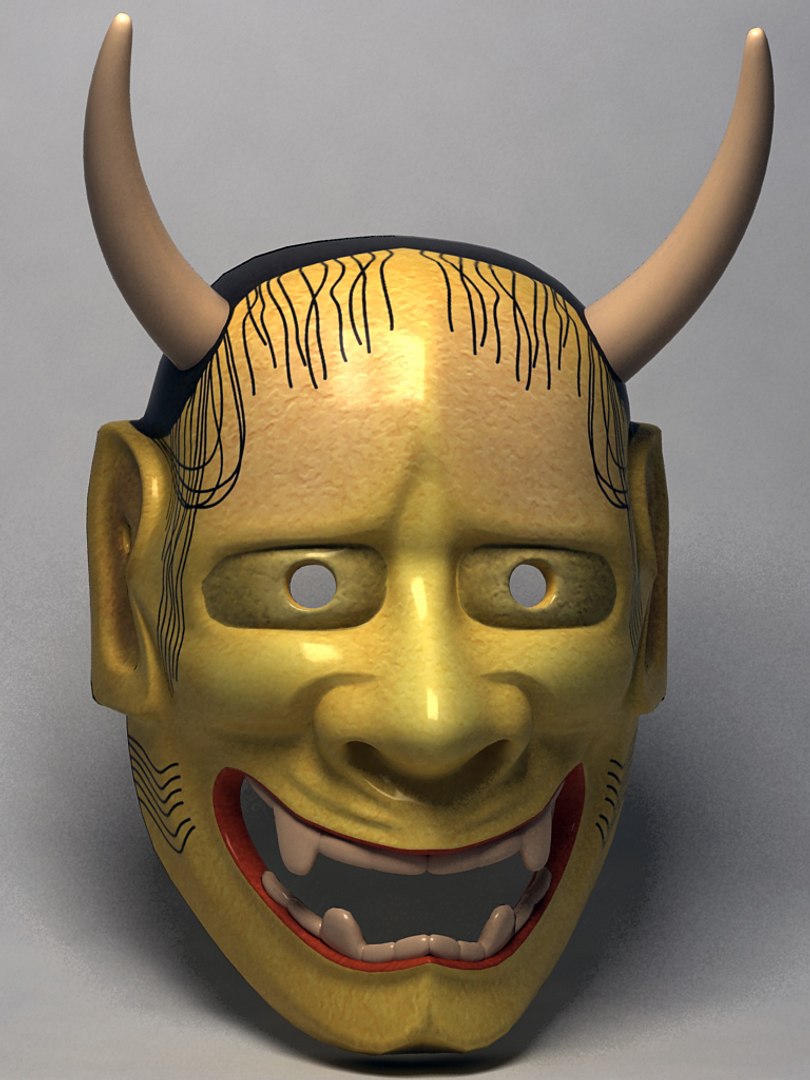 3d Japanese Demon Mask Japan Model