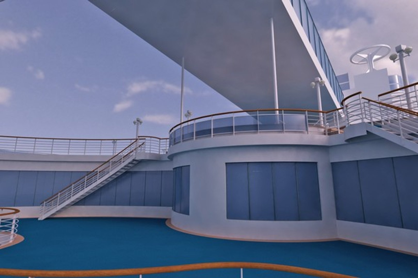 Cruise Ship Caribbean Princess 3d Model