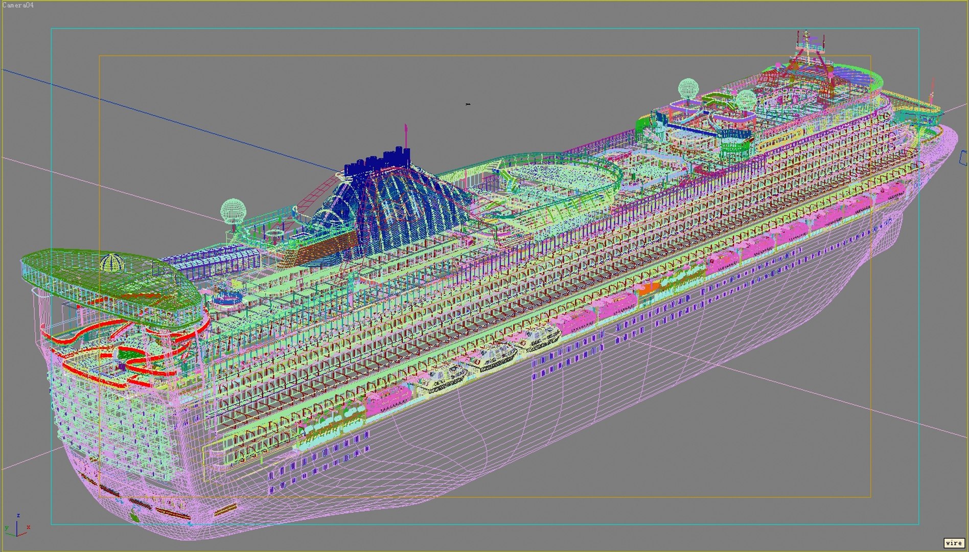 cruise ship caribbean princess 3d model