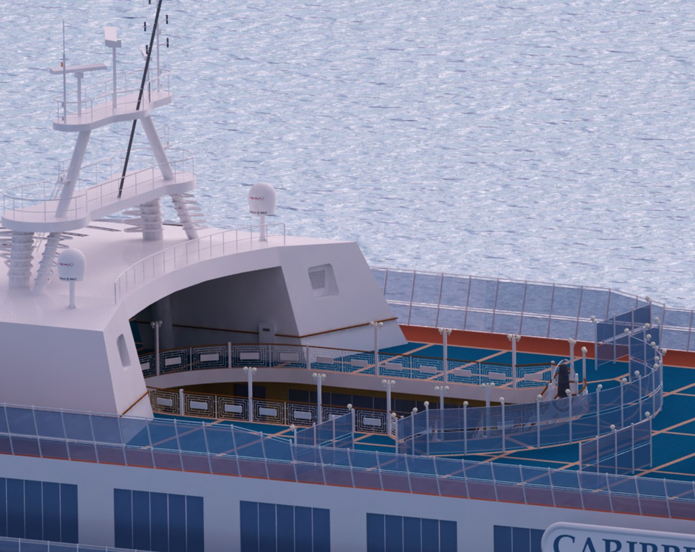 cruise ship caribbean princess 3d model
