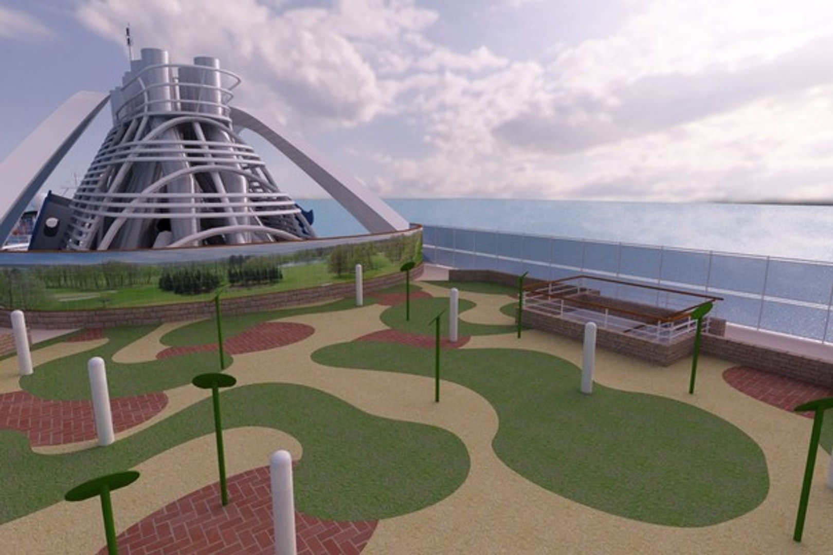 Cruise Ship Caribbean Princess 3d Model