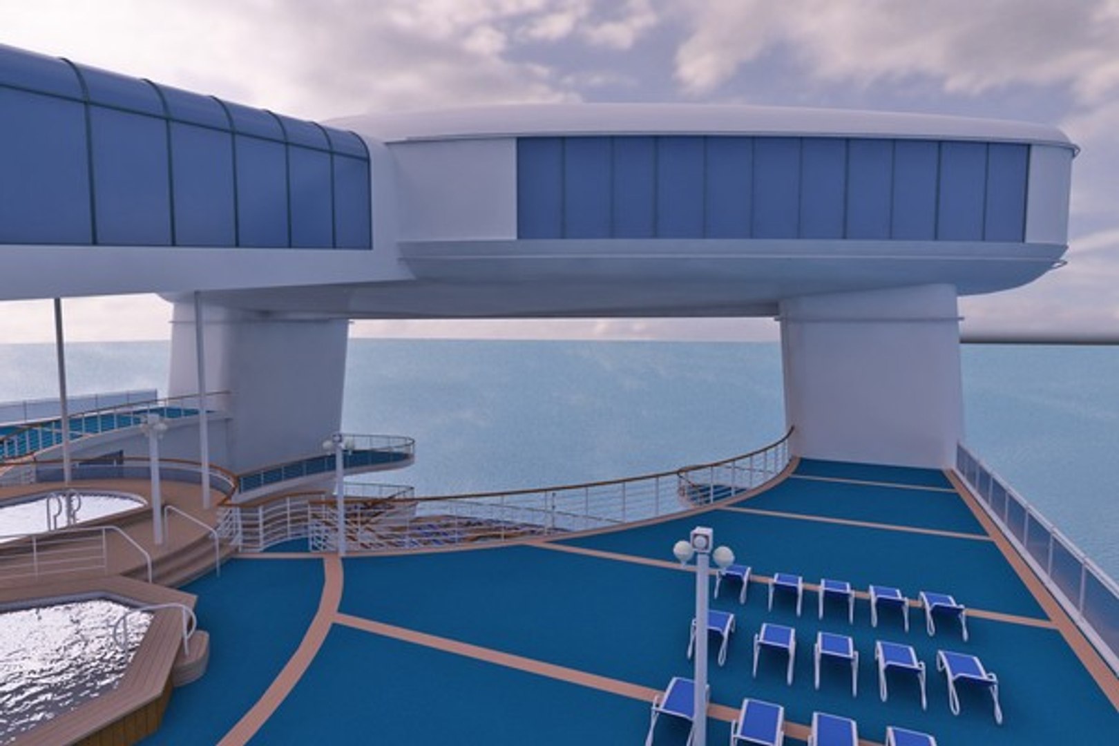 Cruise Ship Caribbean Princess 3d Model