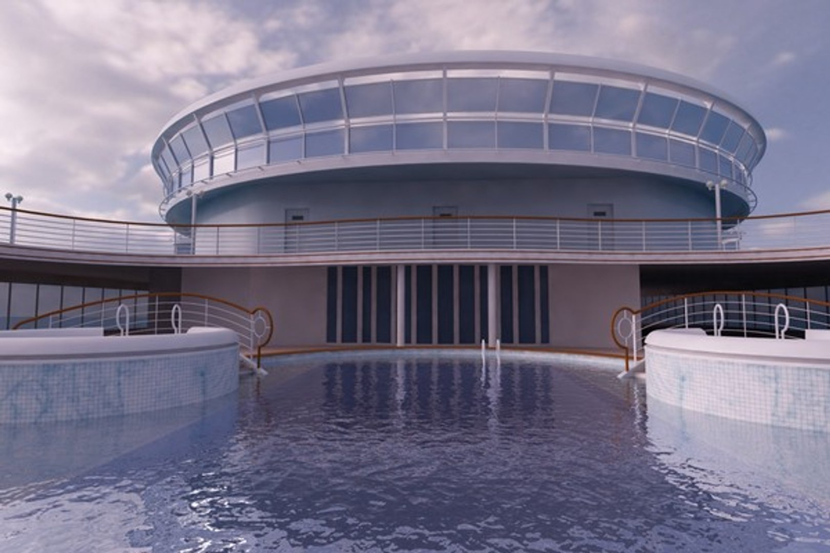 Cruise Ship Caribbean Princess 3d Model