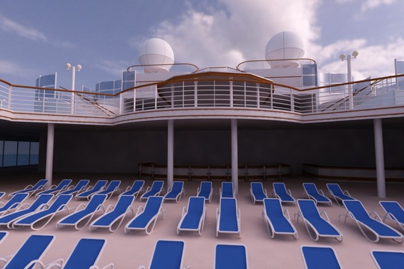 Cruise Ship Caribbean Princess 3d Model