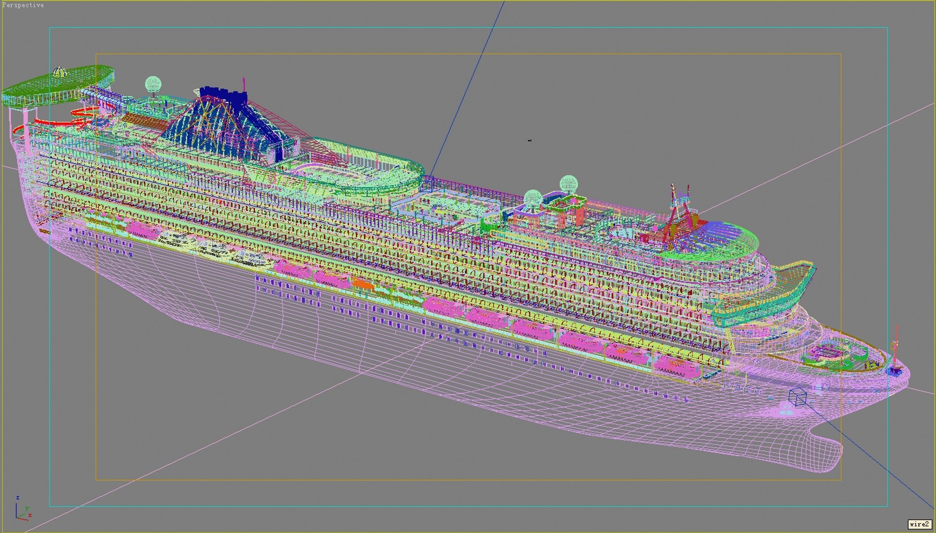 cruise ship caribbean princess 3d model