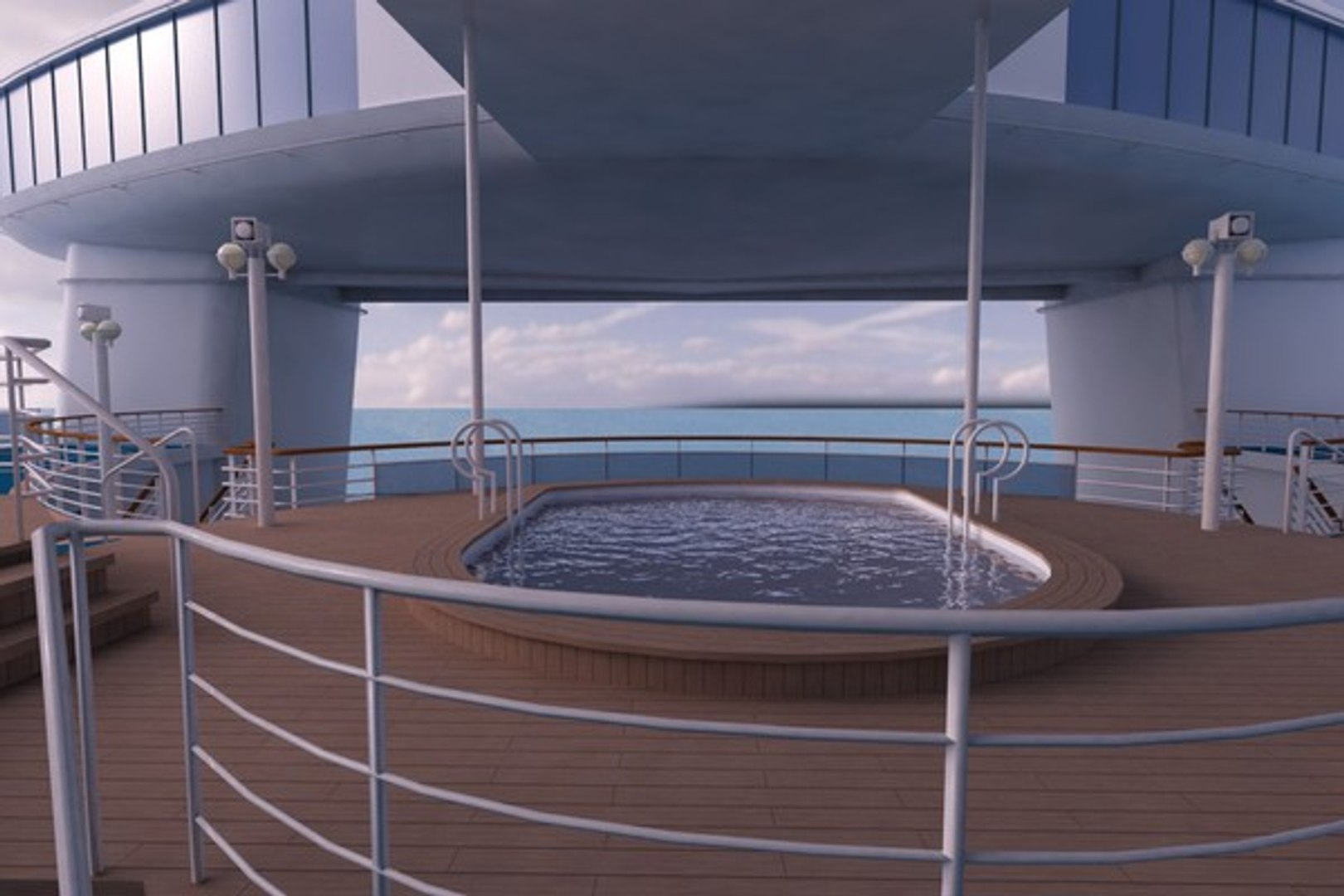 Cruise Ship Caribbean Princess 3d Model