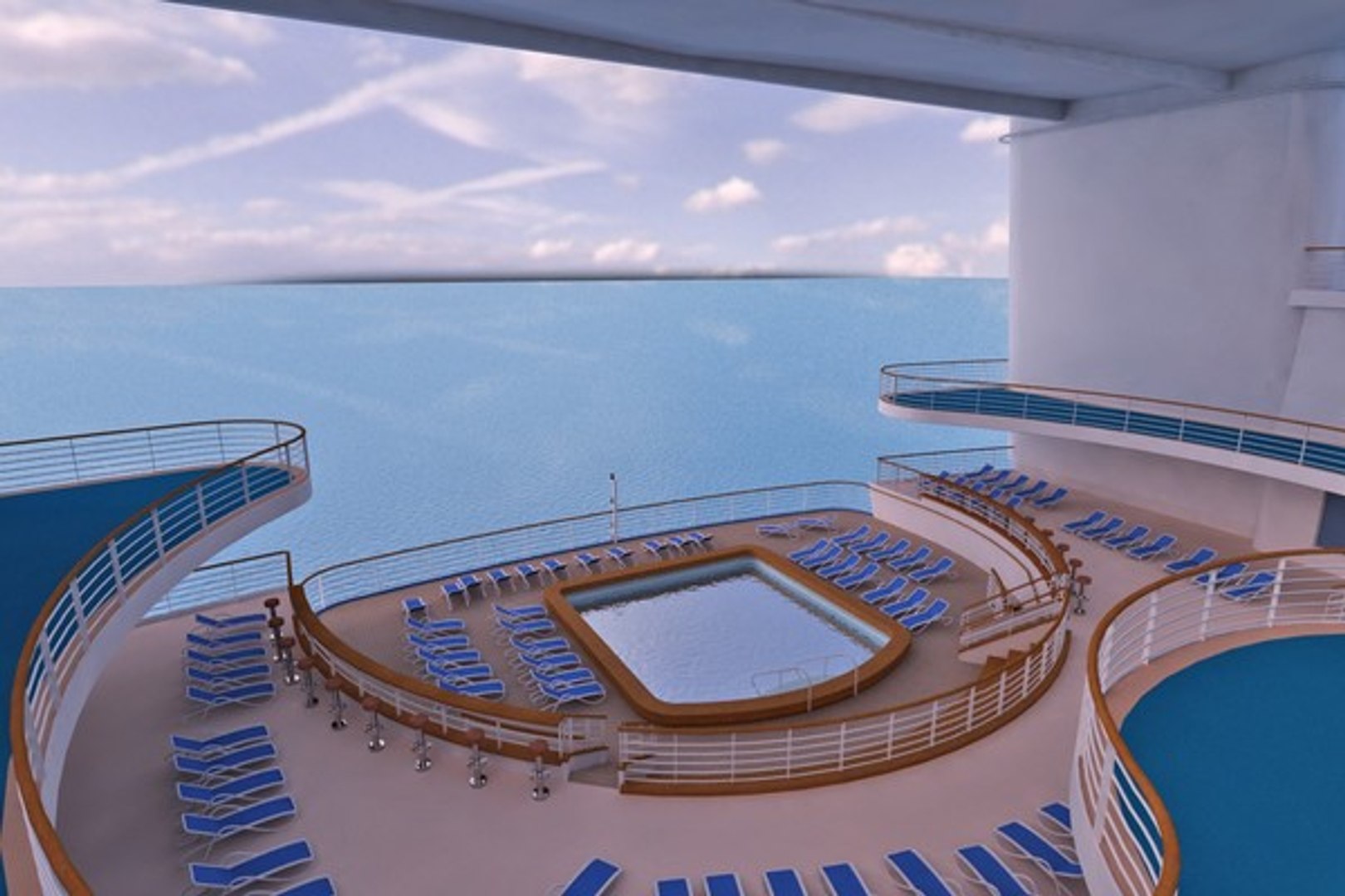 Cruise Ship Caribbean Princess 3d Model